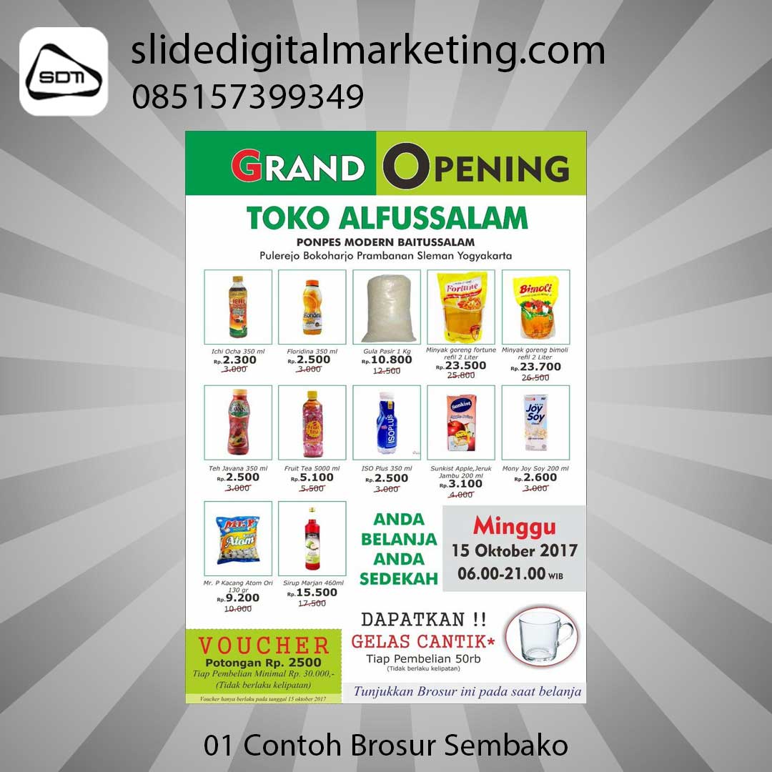 10+ Contoh Brosur Pamflet Leaflet Poster Produk Sembako